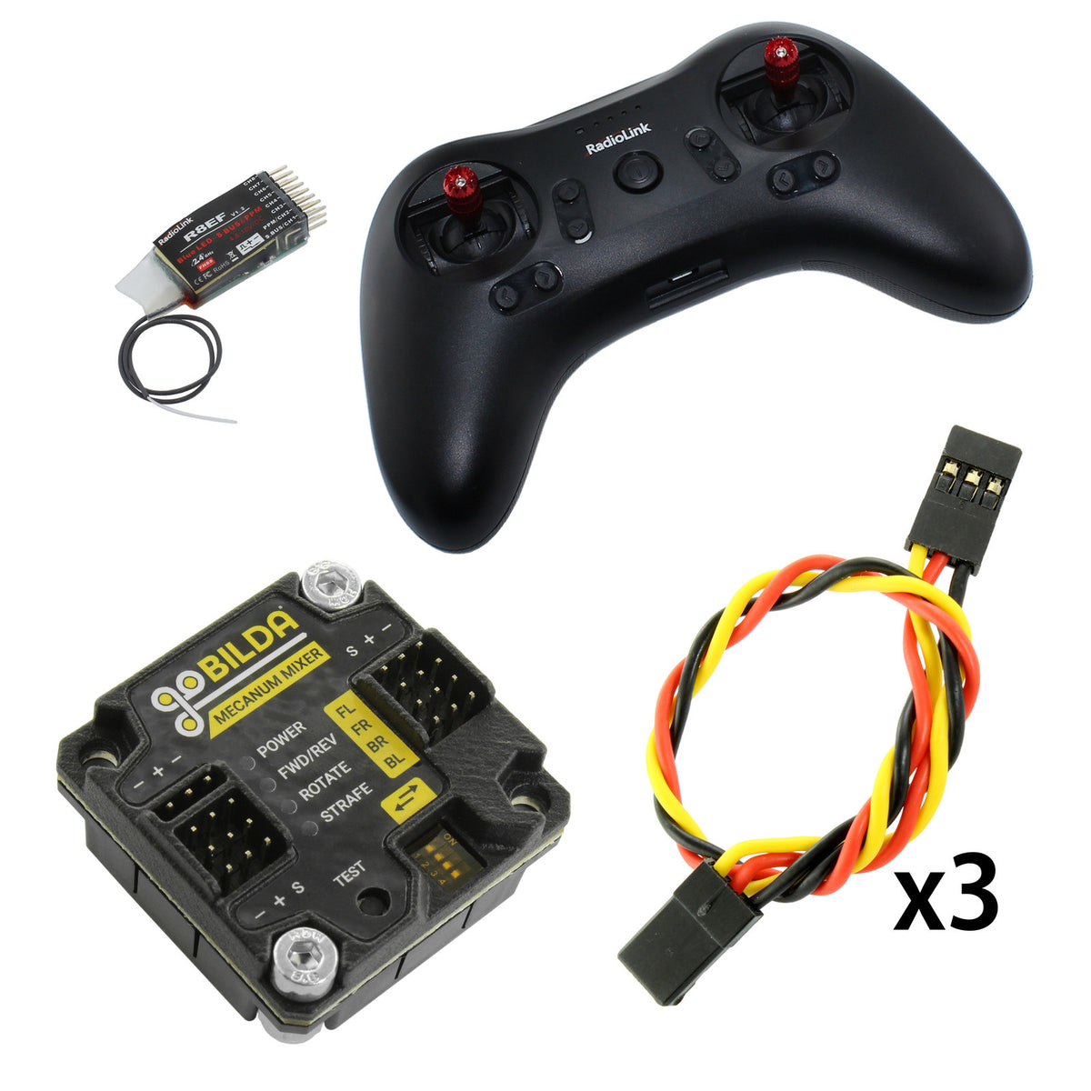 RadioLink T8S with Mecanum Mixer — AndyMark