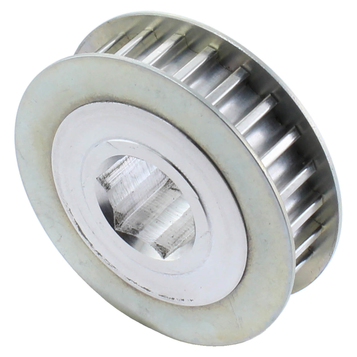 24 Tooth 0.5 in. Hex Bore 5 mm HTD 9 mm Wide Aluminum Pulley — AndyMark