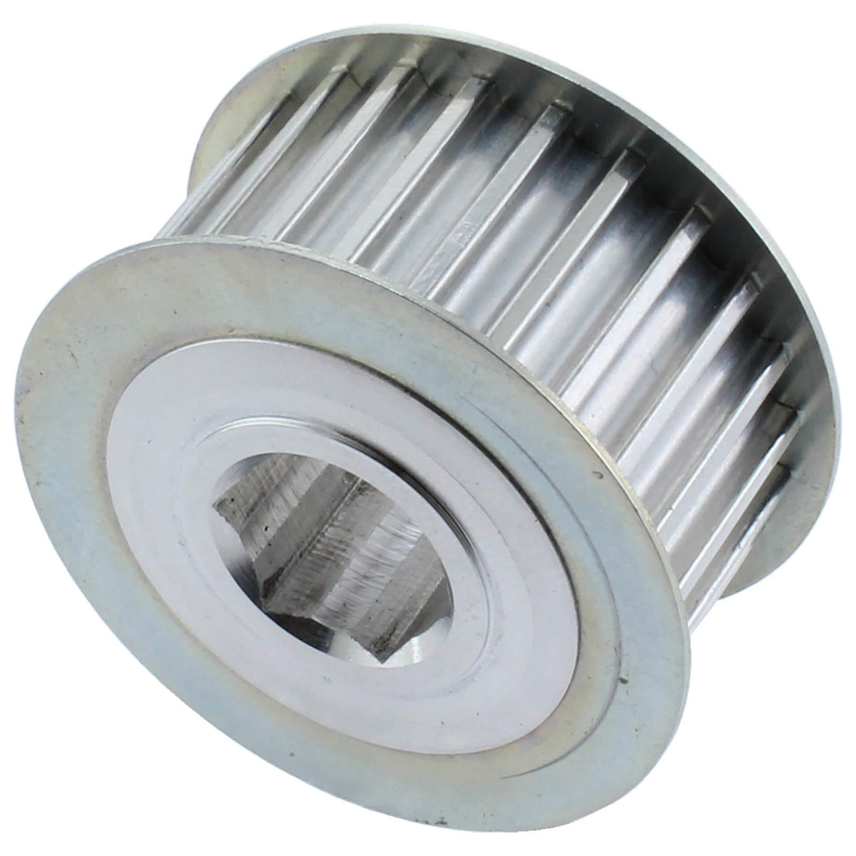 24 Tooth 0.5 in. Hex Bore 5 mm HTD 18 mm Wide Aluminum Pulley — AndyMark