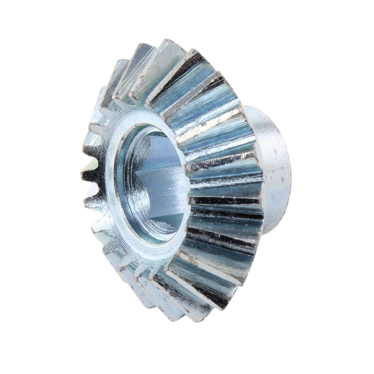 20 Tooth 1.5 Module 3/8 in. Hex Bore Steel Bevel Gear — AndyMark